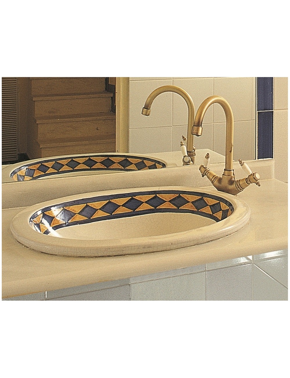 DECORATED OVAL BASIN